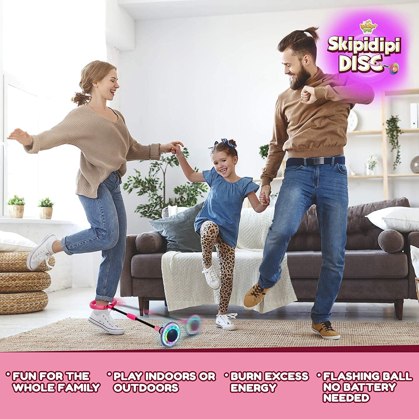 Skip It Ankle Toy - Pink Retro Skipit Toy – Ipidipi Toys